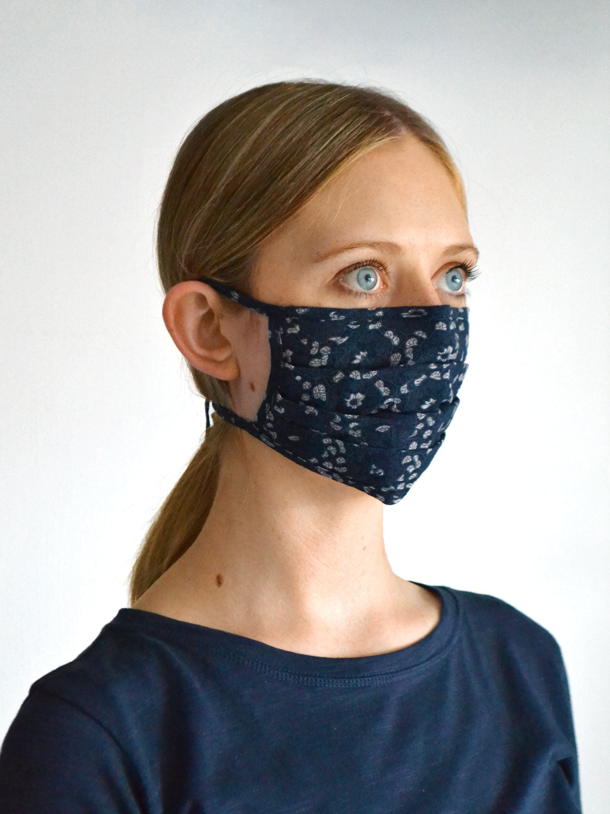 Organic Cotton Non-Medical Face Mask - Ebonney Navy